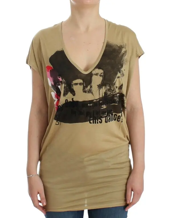 Costume National V-neck Printed T-shirt