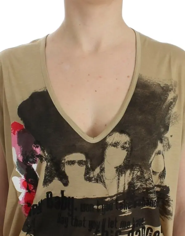Costume National V-neck Printed T-shirt
