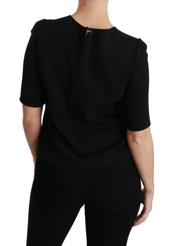 Dolce & Gabbana Short Sleeve Stretch Blouse Top