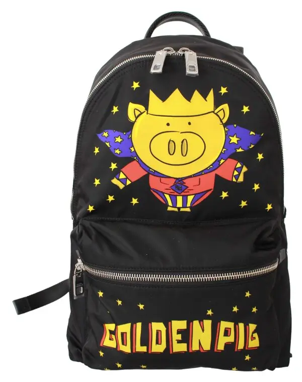 Dolce & Gabbana Pig Of The Year School Backpack - Black