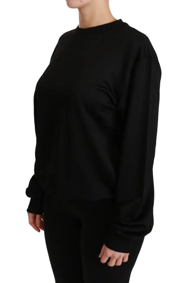 Dolce & Gabbana Cotton Crewneck Pullover Sweater - Black