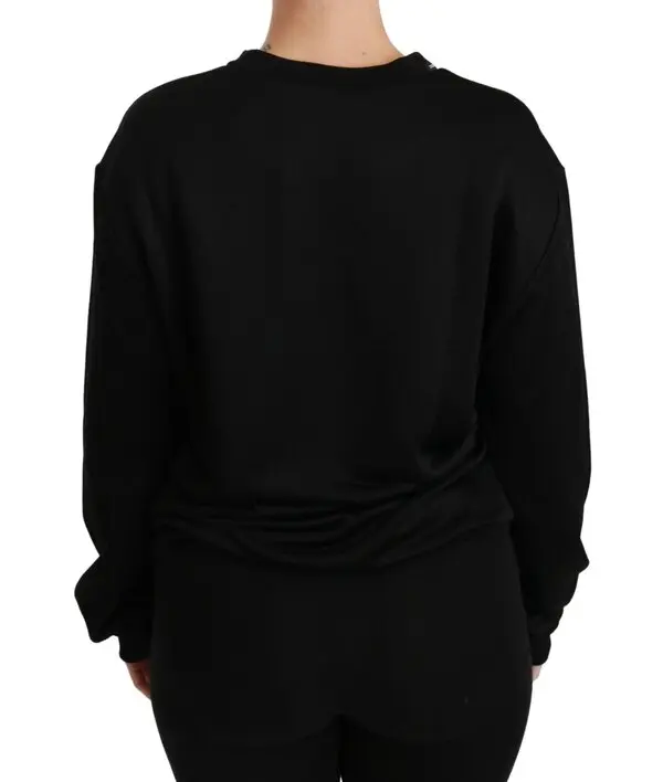 Dolce & Gabbana Cotton Crewneck Pullover Sweater - Black