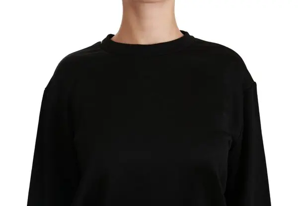 Dolce & Gabbana Cotton Crewneck Pullover Sweater - Black