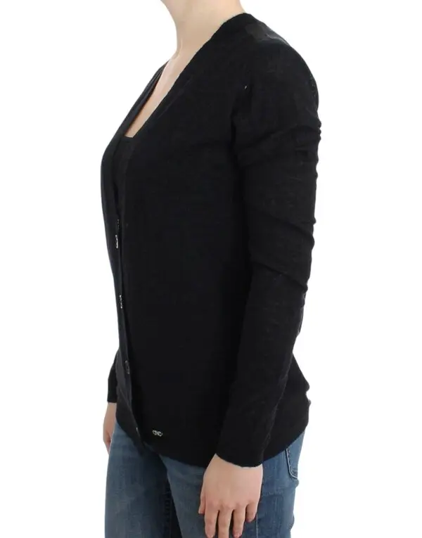 Costume National Wool Alpaca Blend Cardigan