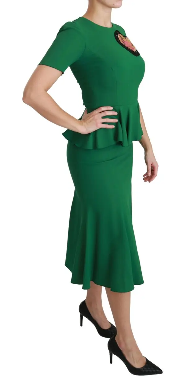 Dolce & Gabbana Heart Patch Mermaid Midi Dress