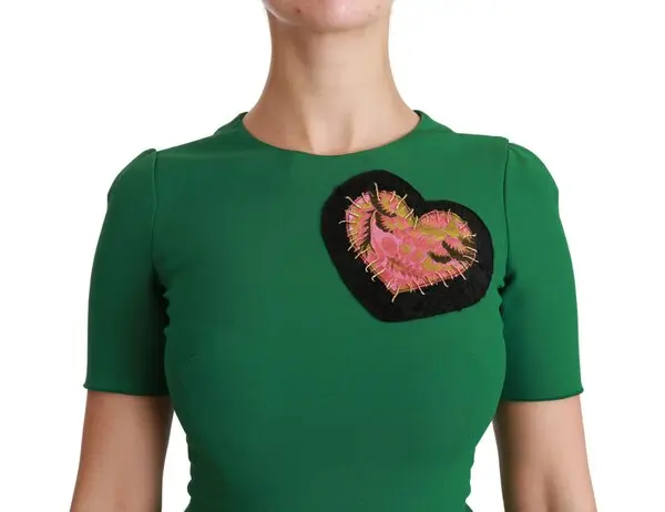 Dolce & Gabbana Heart Patch Mermaid Midi Dress