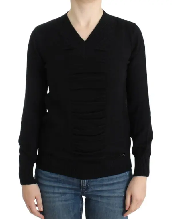 Costume National V-neck Wool Blend Sweater