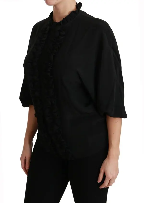 Dolce & Gabbana Silk Ruffled Blouse