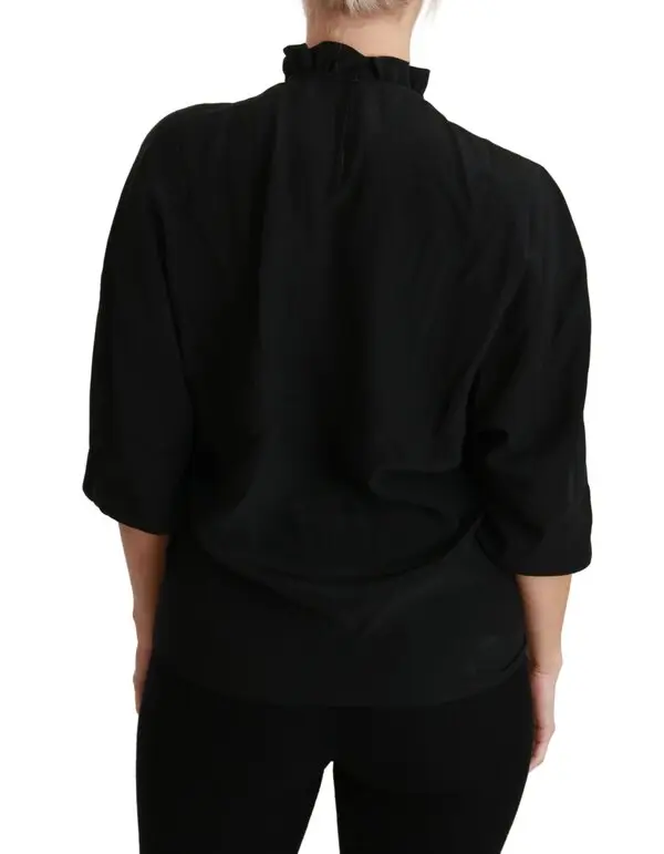 Dolce & Gabbana Silk Ruffled Blouse