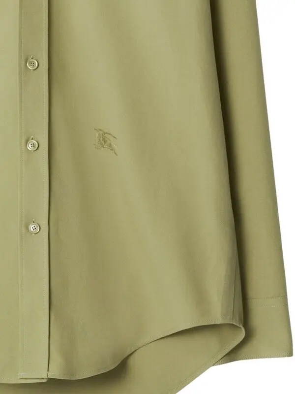 Burberry Logo-embroidered Cotton Shirt