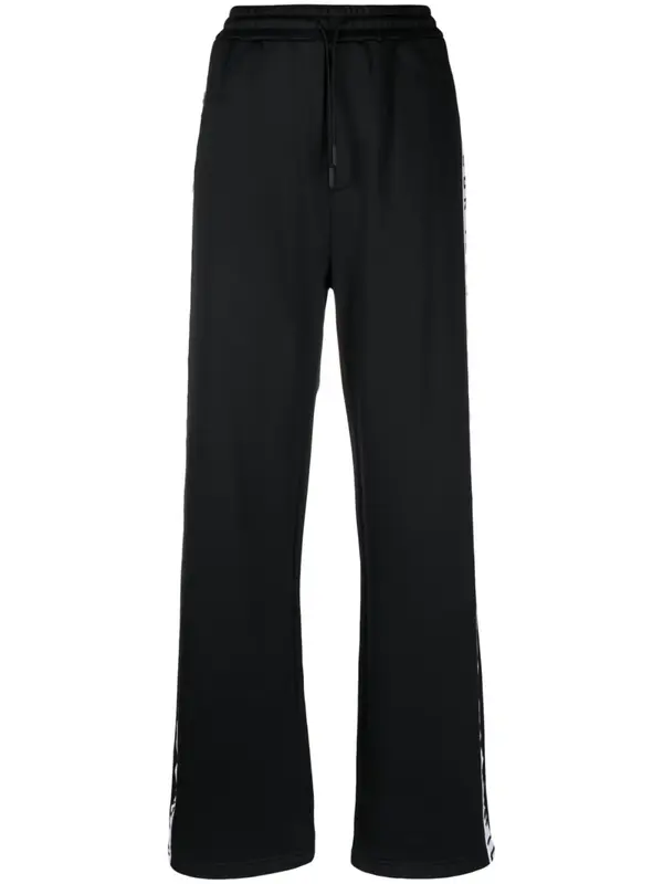 Dsquared2 Logo Tape Wide-leg Tracks - Black
