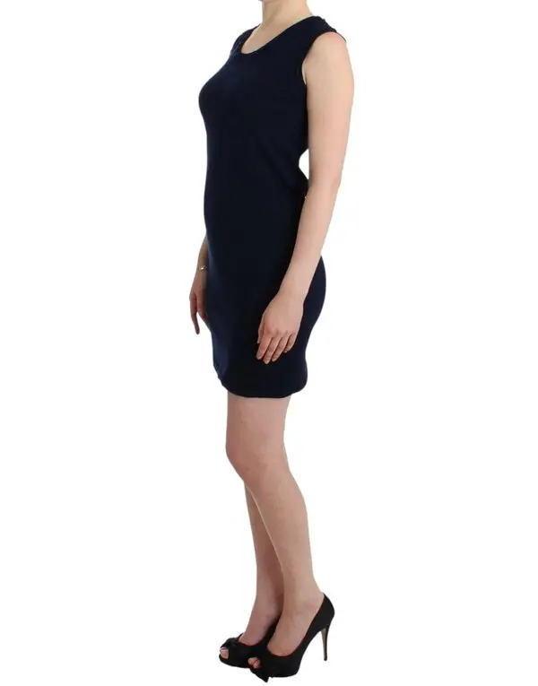 John Galliano Cotton Jersey Knee-length Dress - Blue