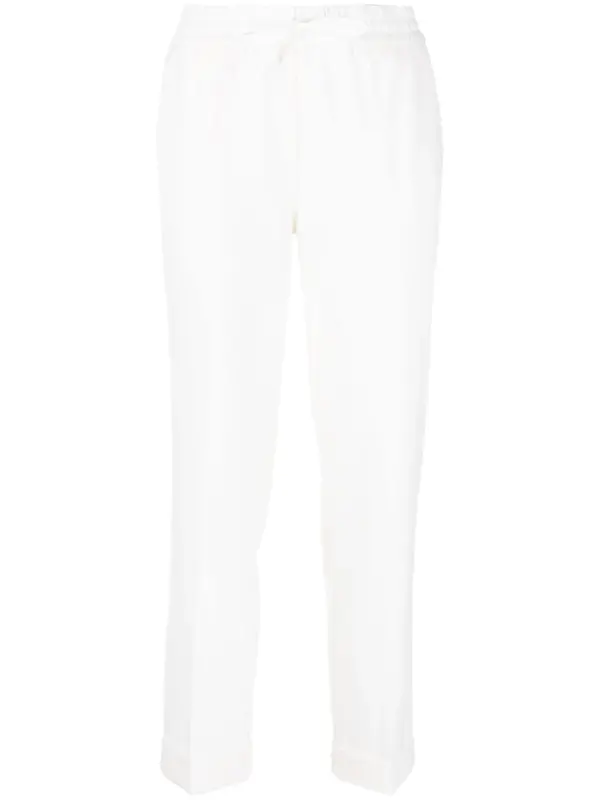 PAROSH Drawstring Straight-leg Trousers - Blu