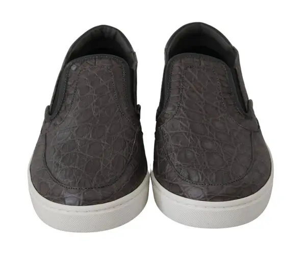Dolce & Gabbana Caiman Leather Loafers