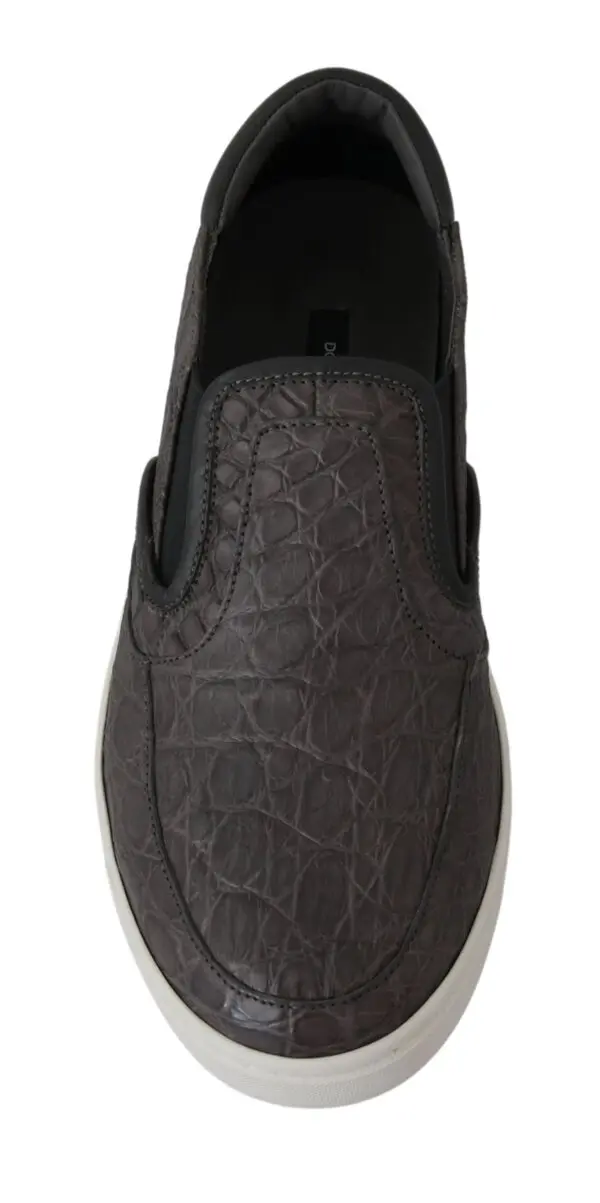 Dolce & Gabbana Caiman Leather Loafers