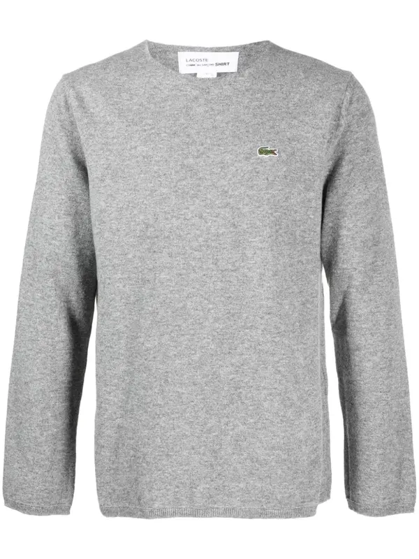 Comme Des Garçons Intarsia-knit Logo Wool Jumper