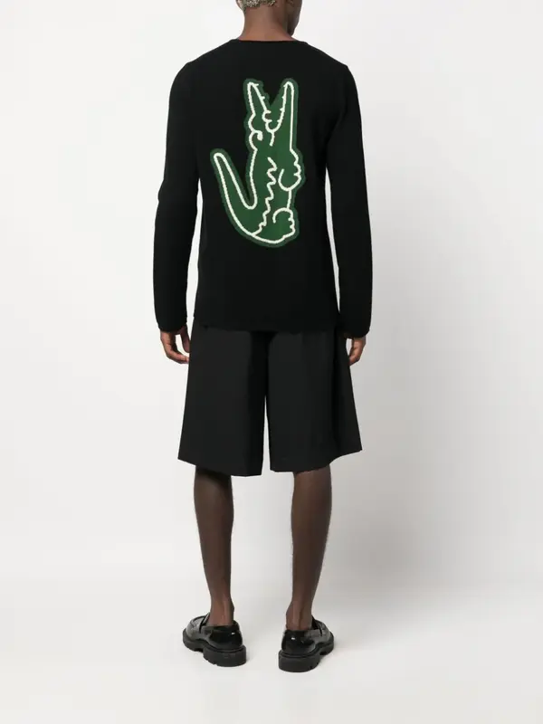 Comme Des Garçons Intarsia-knit Logo Wool Jumper