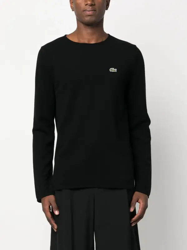 Comme Des Garçons Intarsia-knit Logo Wool Jumper