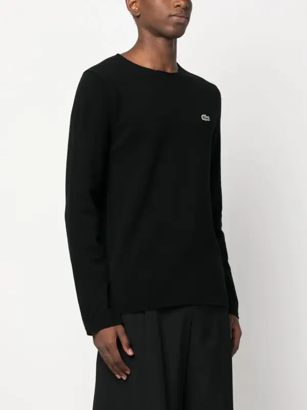 Comme Des Garçons Intarsia-knit Logo Wool Jumper