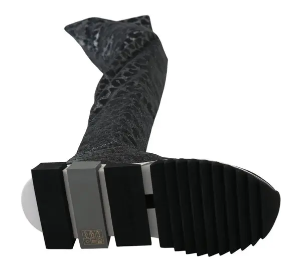 Dolce & Gabbana Leopard Print High Top Booties