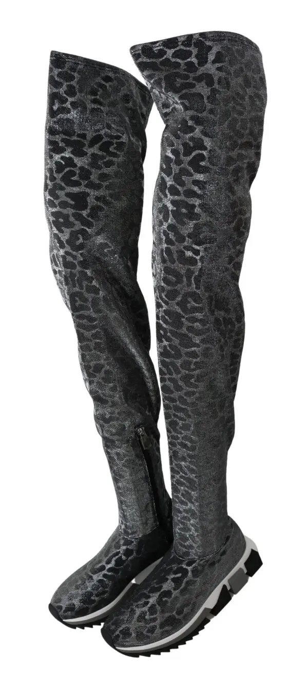 Dolce & Gabbana Leopard Print High Top Booties
