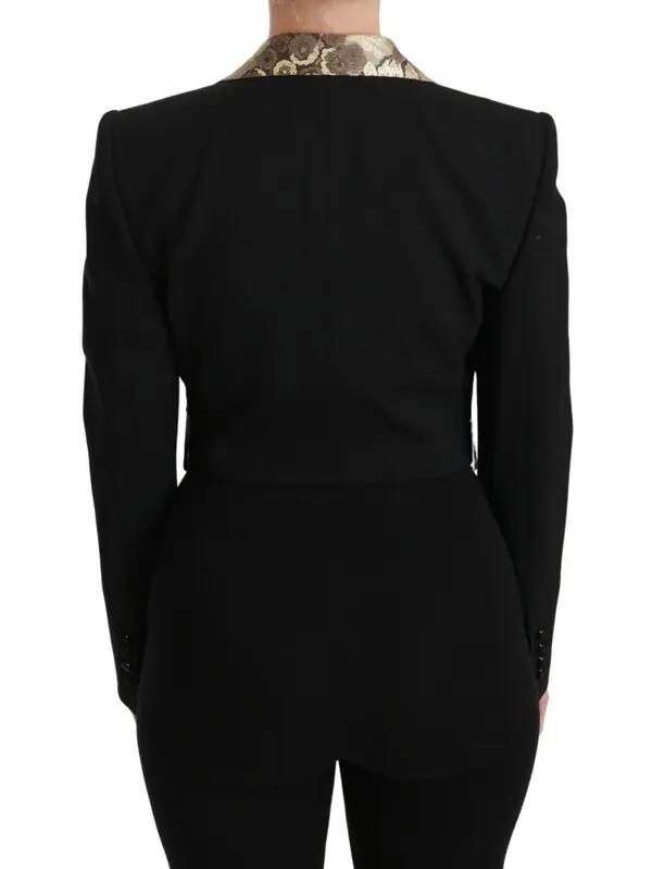 Dolce & Gabbana Jacquard Vest Blazer Wool Jacket