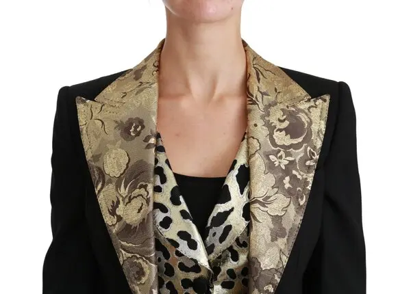 Dolce & Gabbana Jacquard Vest Blazer Wool Jacket
