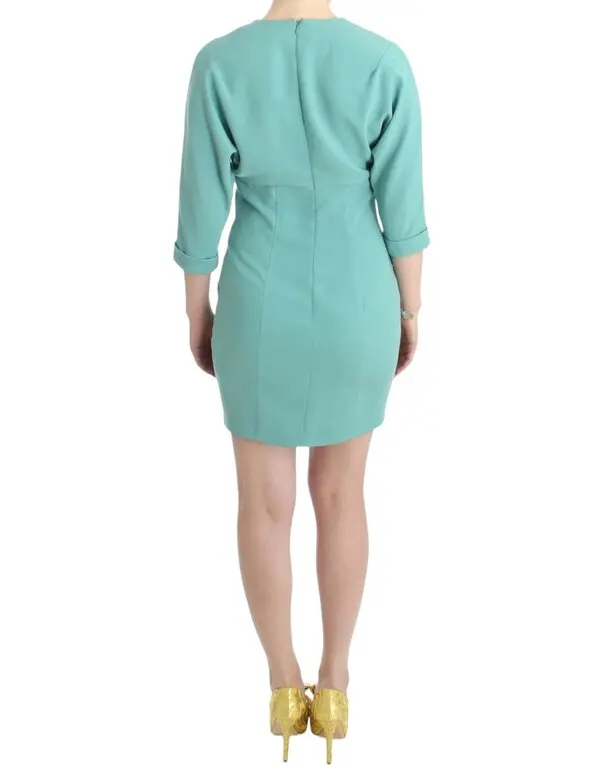 Costume National 3/4 Sleeve V-neck Sheath Dress