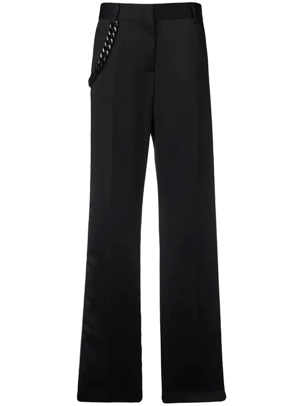 MSGM Colour-block Straight Leg Trousers