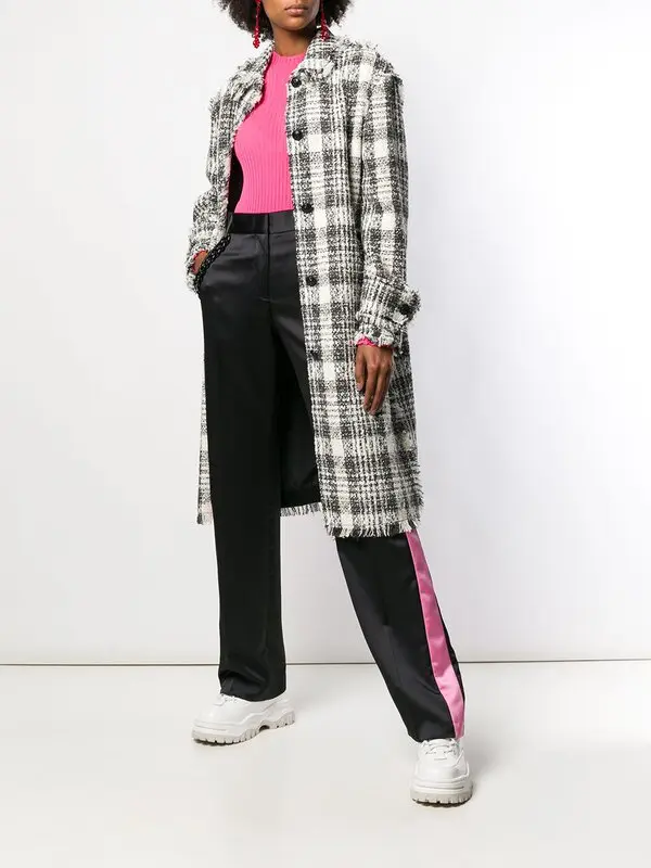 MSGM Colour-block Straight Leg Trousers