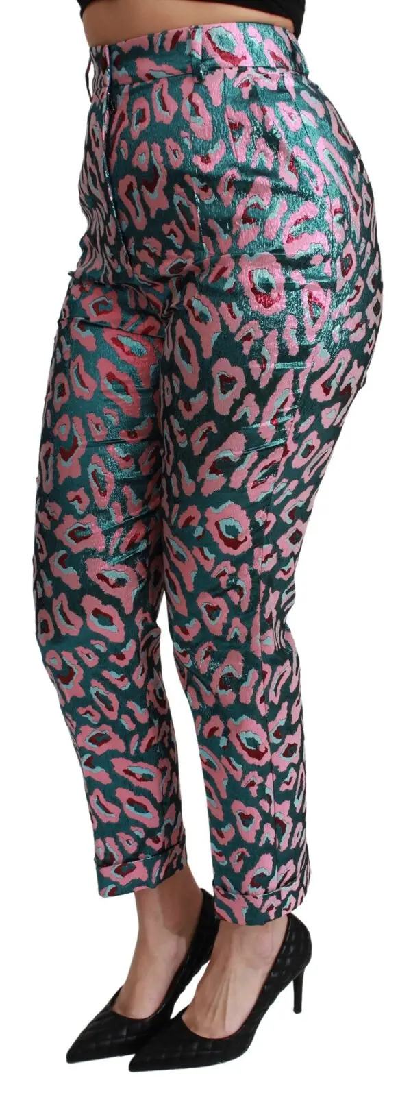Dolce & Gabbana Patterned Cropped High Waist Pants
