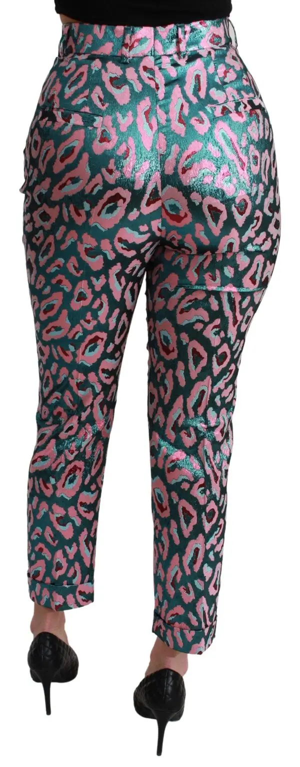 Dolce & Gabbana Patterned Cropped High Waist Pants