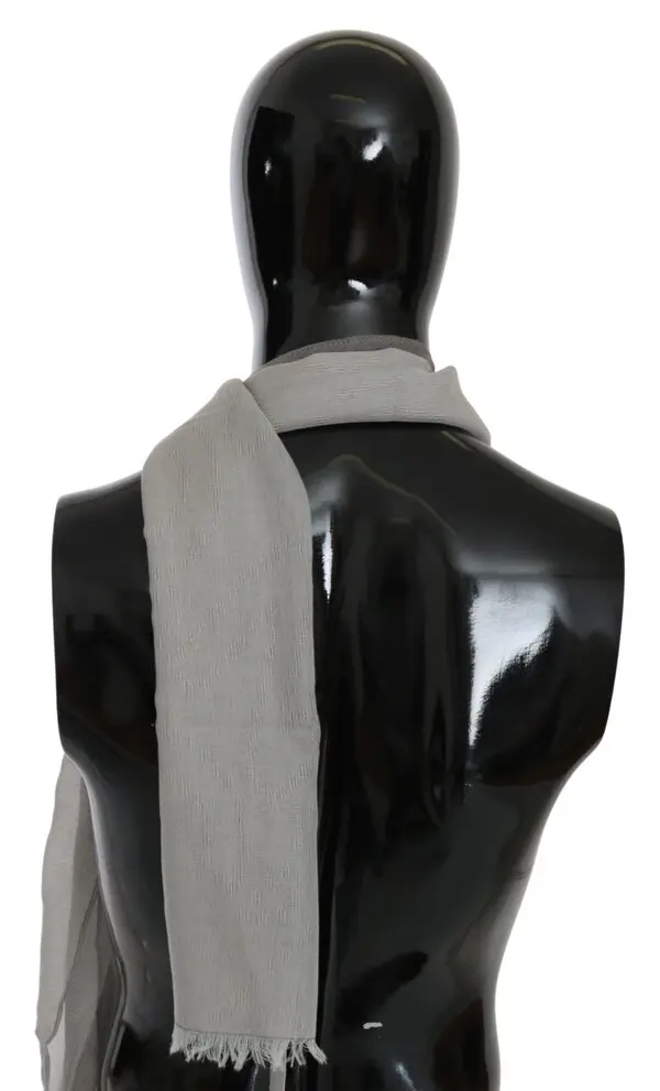 Costume National Fringe Neck Wrap Cotton Scarf