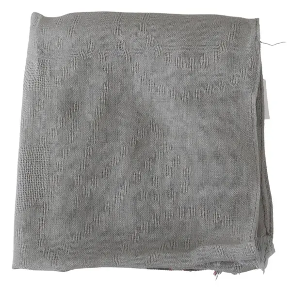 Costume National Fringe Neck Wrap Cotton Scarf