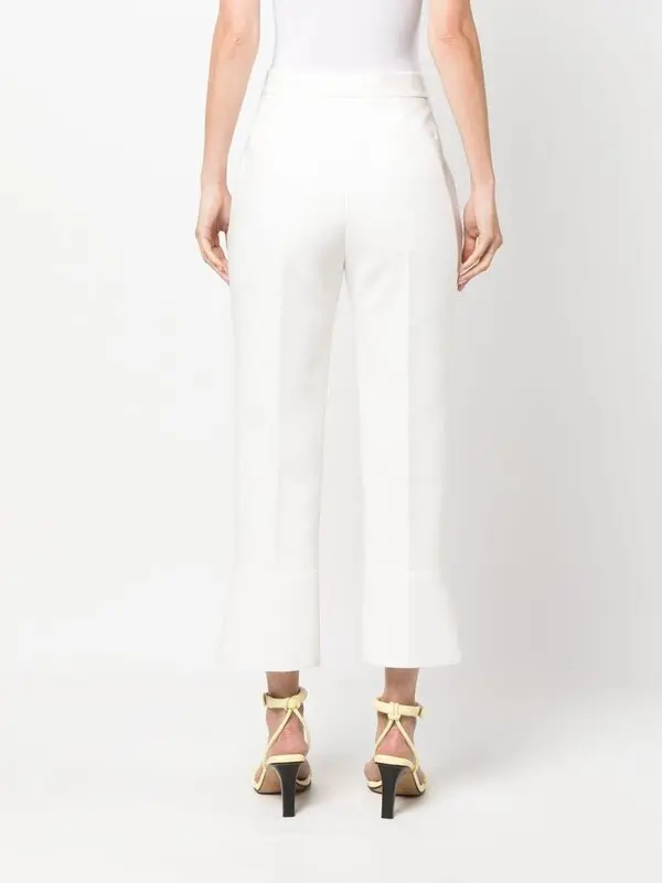 MSGM Pressed-crease High-waisted Trousers