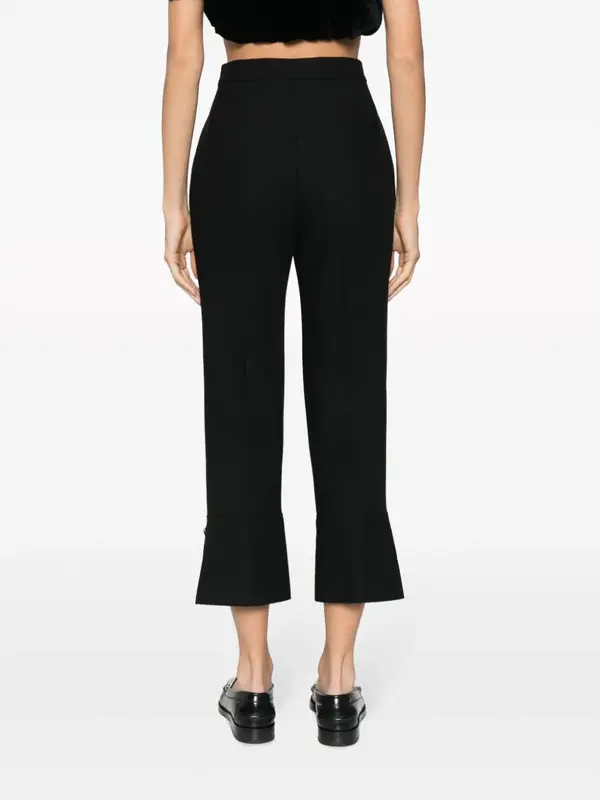 MSGM Pressed-crease High-waisted Trousers