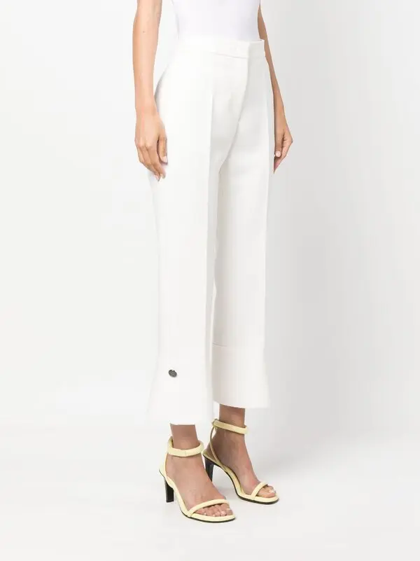 MSGM Pressed-crease High-waisted Trousers