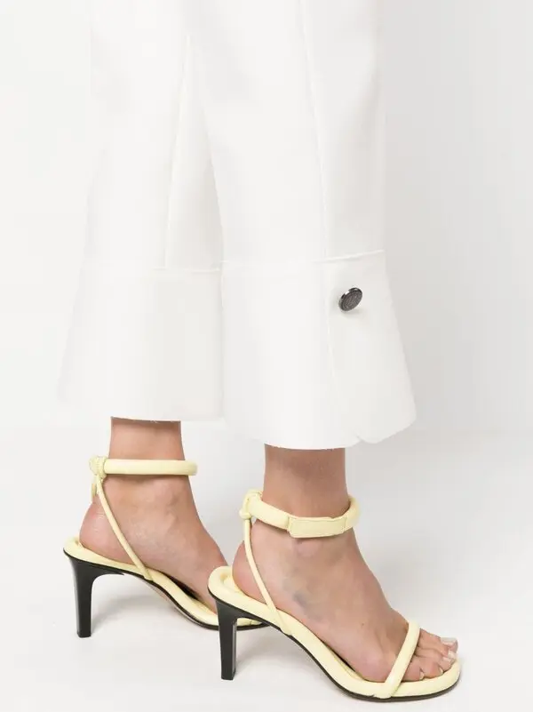MSGM Pressed-crease High-waisted Trousers