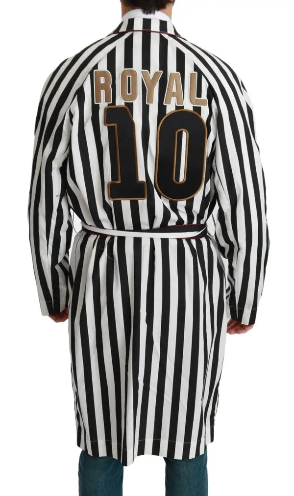 Dolce & Gabbana Belted Cotton Robe Nightgown - White