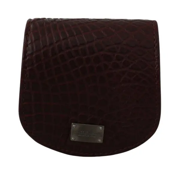 Dolce & Gabbana Exotic Skin Pocket Condom Case Holder - Brown