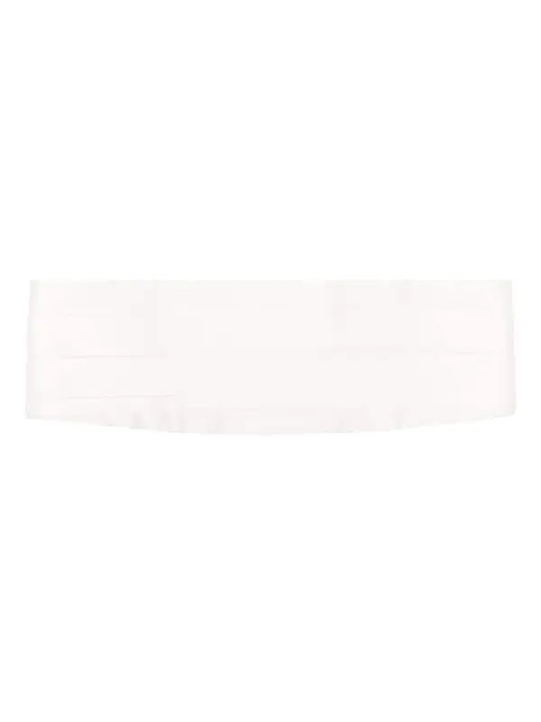 Stella McCartney Pleated Satin Belt - Cream