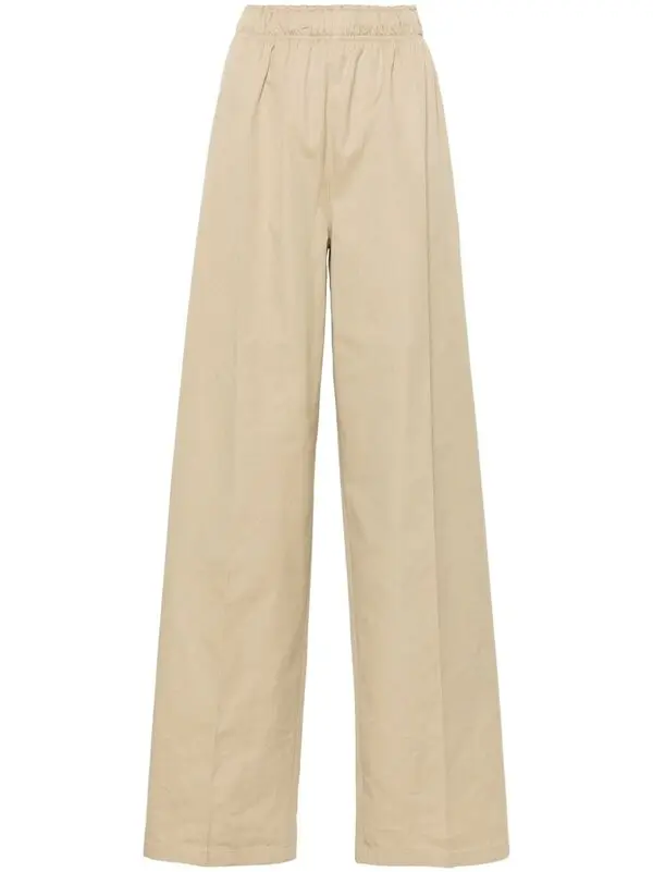 Prada Wide-leg Cotton Trousers