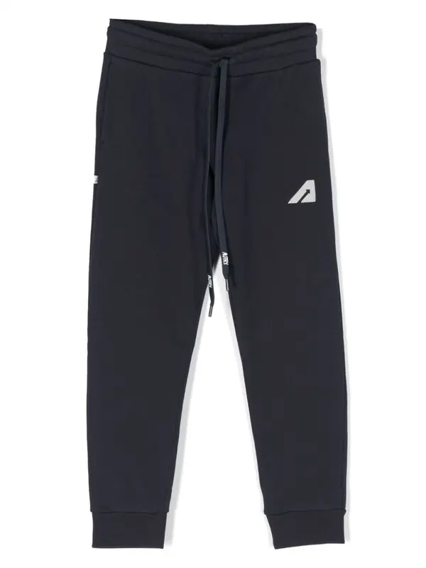 AUTRY Logo-embroidered Cotton Track Pants - Blue