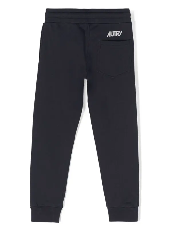 AUTRY Logo-embroidered Cotton Track Pants - Blue