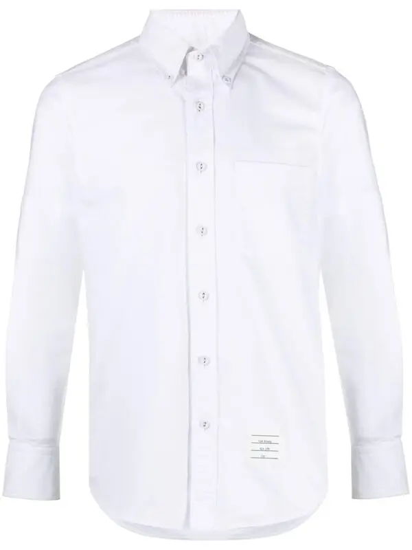 Thom Browne Armband-embellished Cotton Shirt - White