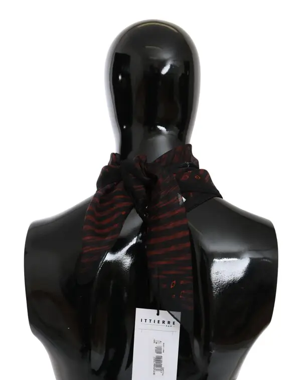 Costume National Orange 100% Silk Branded Scarf