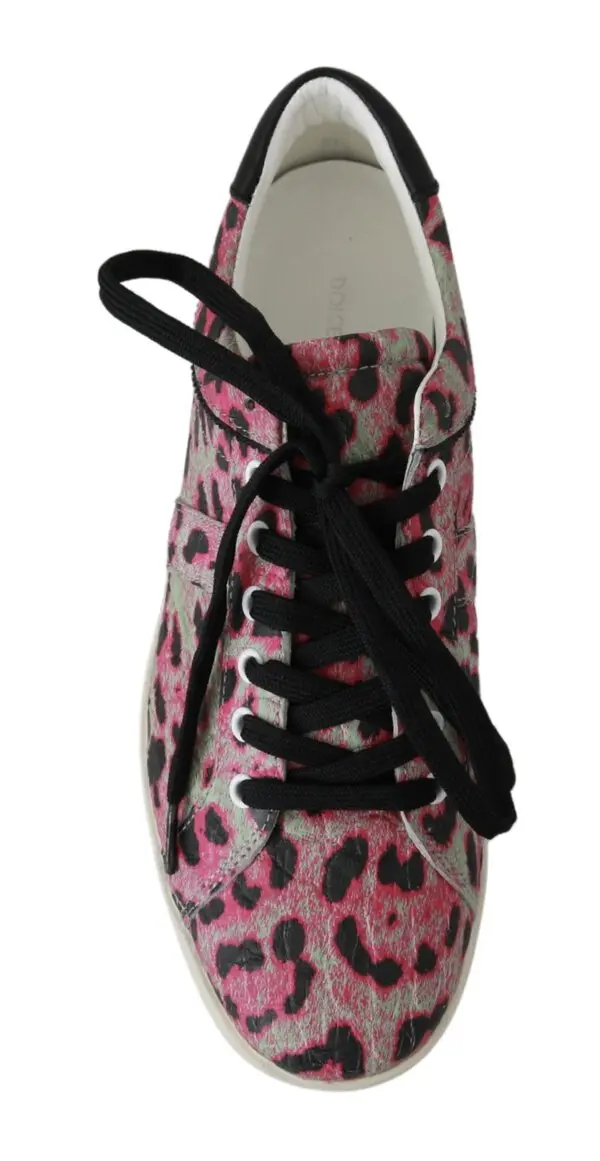 Dolce & Gabbana Leopard Print Leather Sneakers