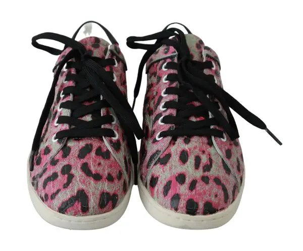 Dolce & Gabbana Leopard Print Leather Sneakers