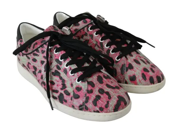 Dolce & Gabbana Leopard Print Leather Sneakers