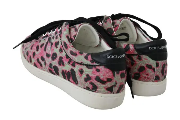 Dolce & Gabbana Leopard Print Leather Sneakers